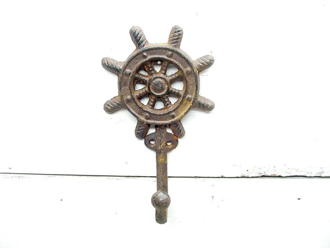 Nautical Key Hook - Beach Lover Gift - Hooks for Wall - Rusty Nautical ...