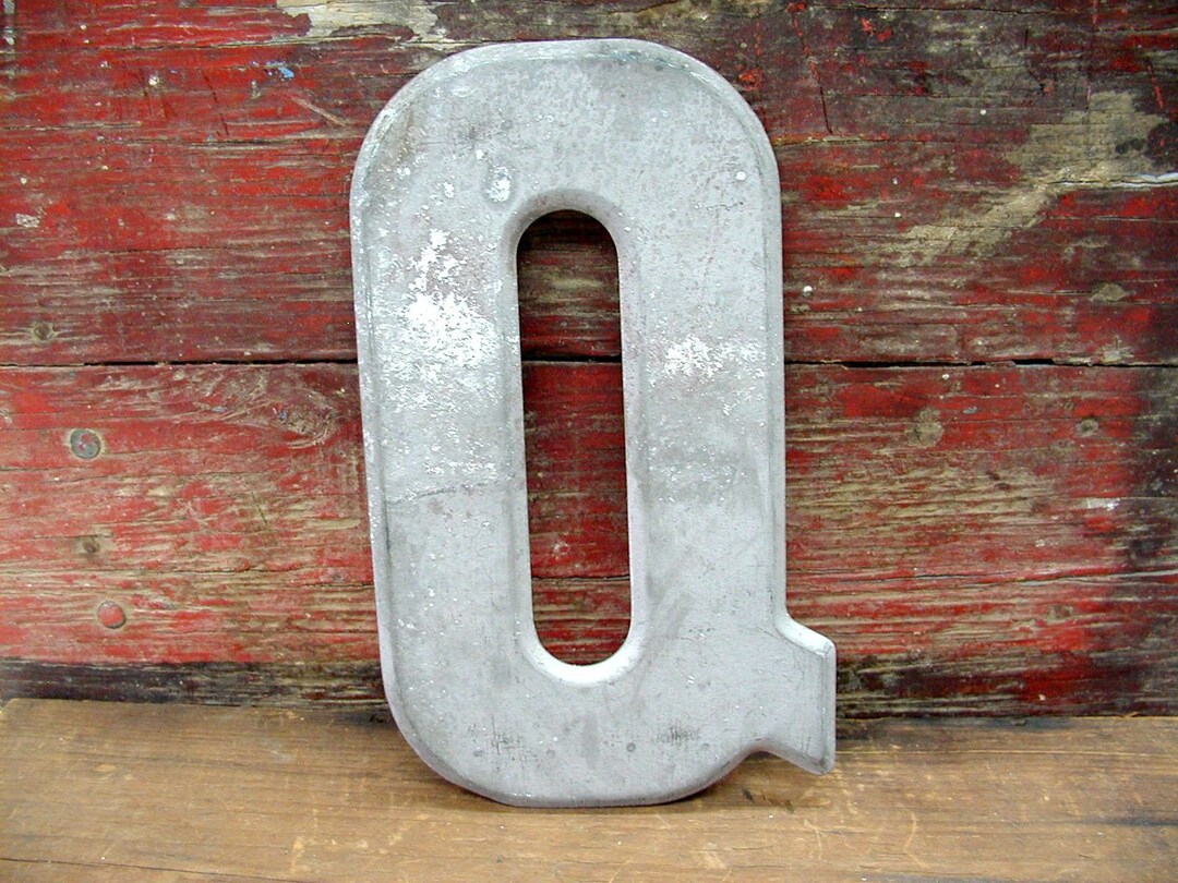 Vintage Metal Letter Q Letter Sign 7 1/2 Large Thick Tin - Etsy Australia