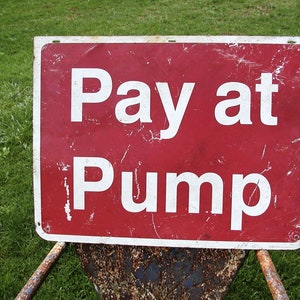 Gas Station Sign - Gas Pump Sign - Service Station Sign - Pay at Pump ...