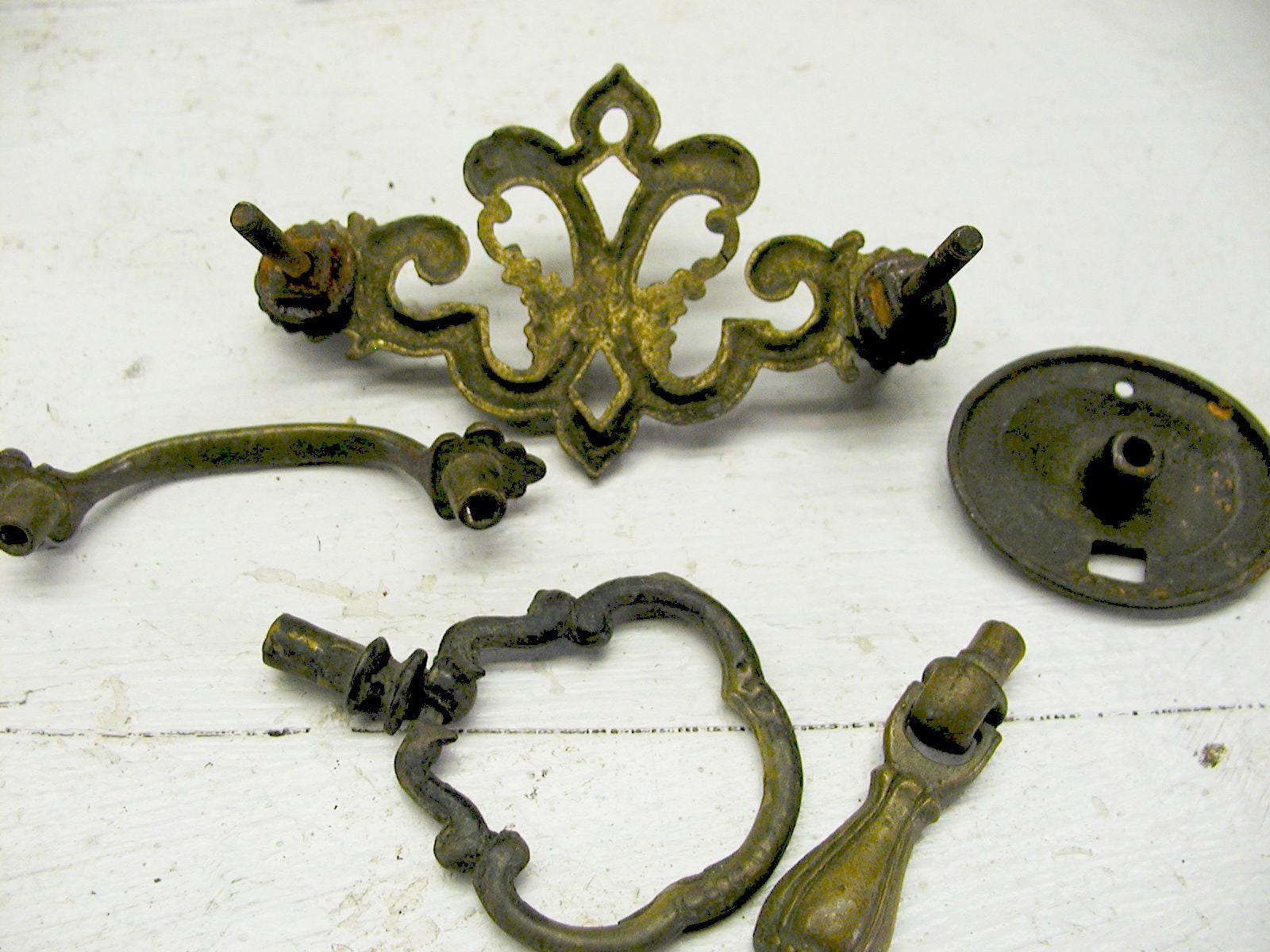 Mixed Collection Assorted Hardware Lot Brass Rusty Cabinet | Etsy