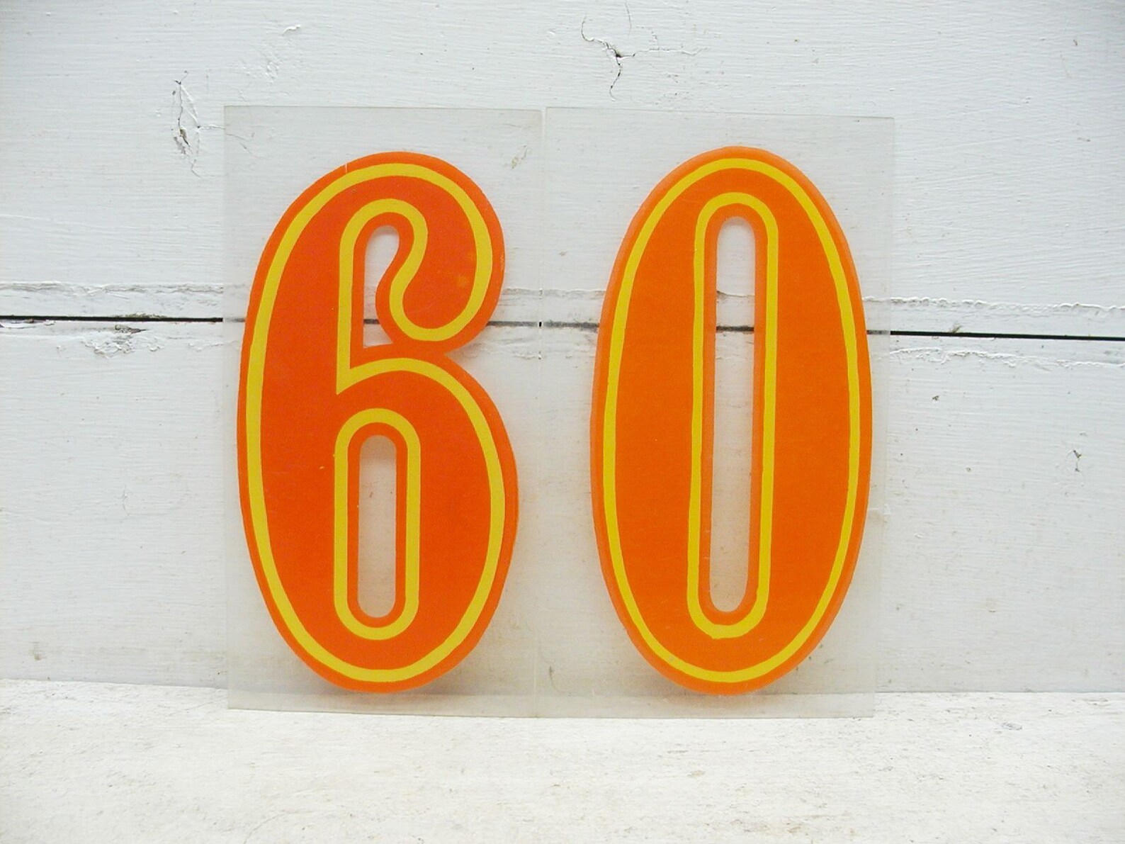 60th Birthday Decoration Vintage Number Sixty Sign 7 3/4 - Etsy