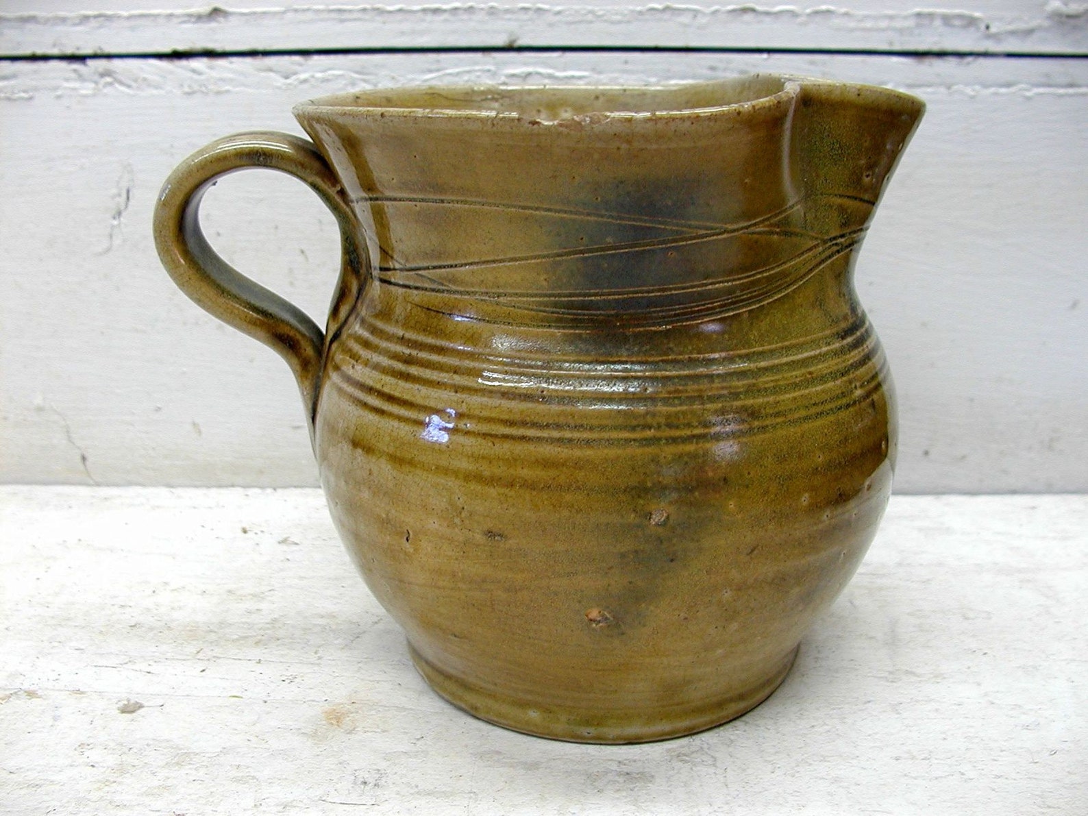 Glazed Pottery Pitcher - Jugtown Ware Pottery- Jugtown Pottery Pitcher ...