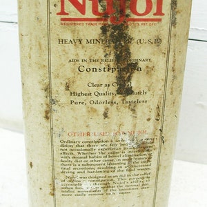 Vintage Advertising Tin - Nujol Gallon Can - Mineral Oil - Home Remedy ...