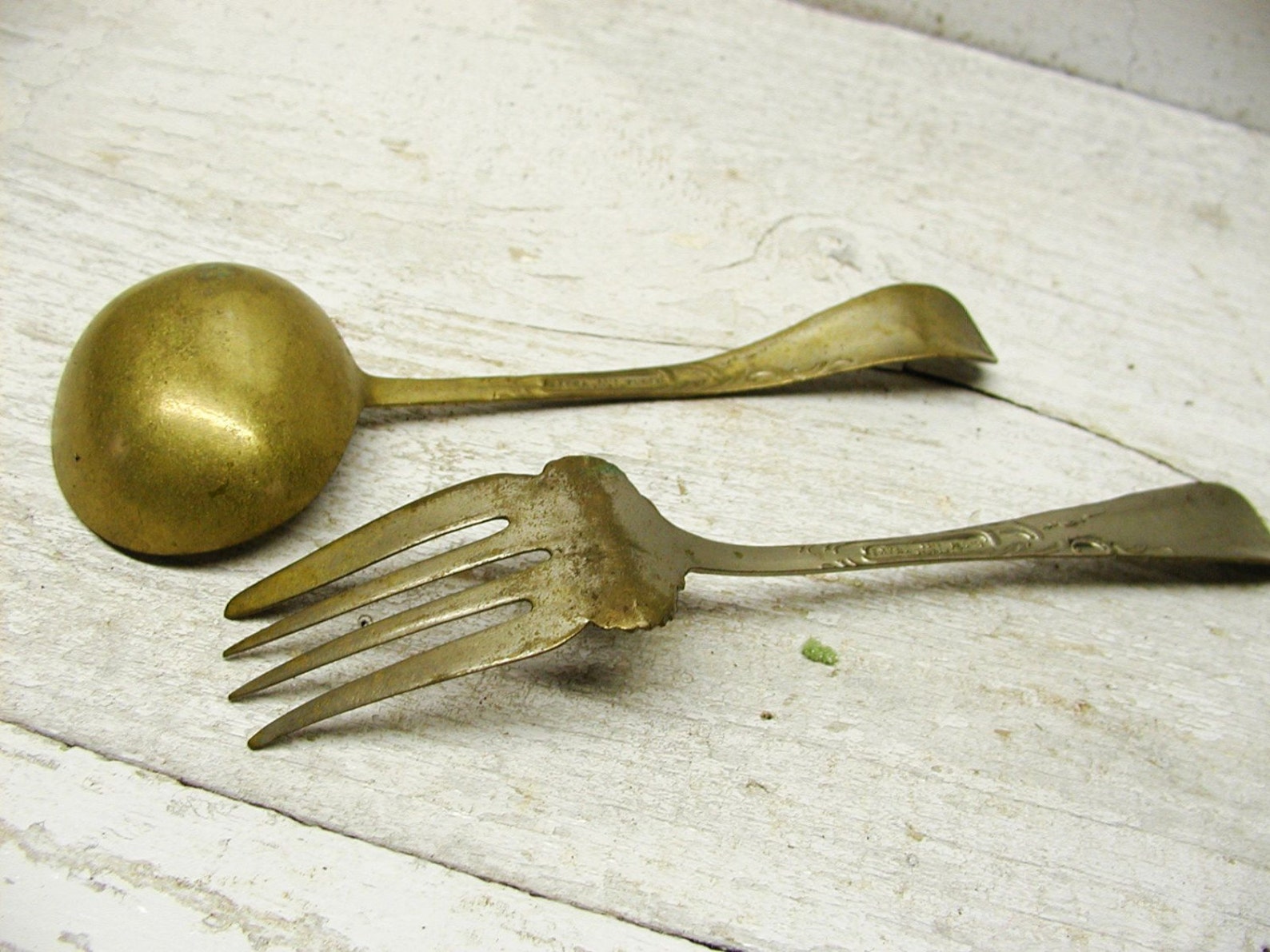 Vintage Extra Coin Silver Plate Serving Set Patina - Etsy