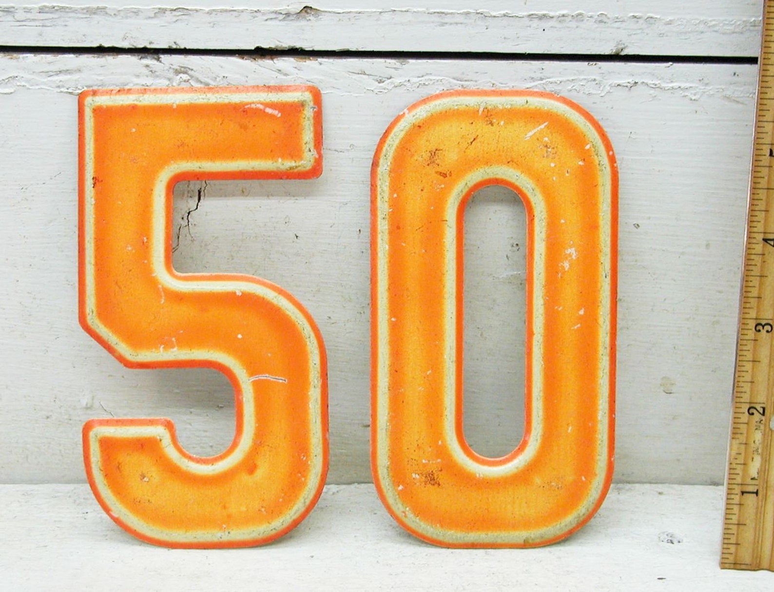 Vintage Metal Number 50 Number Fifty Sign 5 1/2 Large - Etsy
