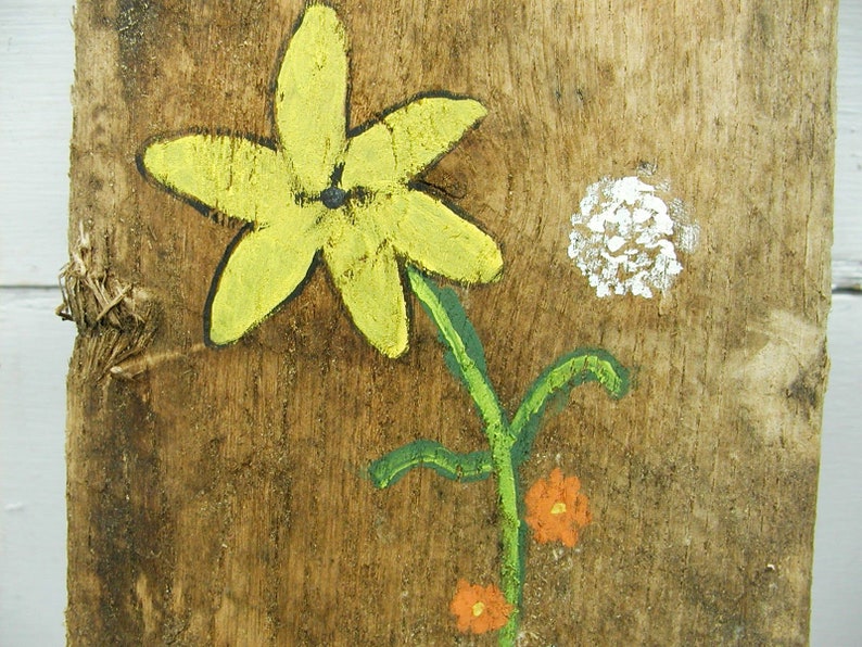 Hand Painted Wall Art Barn Wood Spring Summer Theme Picture | Etsy