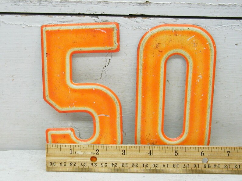 Vintage Metal Number 50 Number Fifty Sign 5 1/2 Large - Etsy