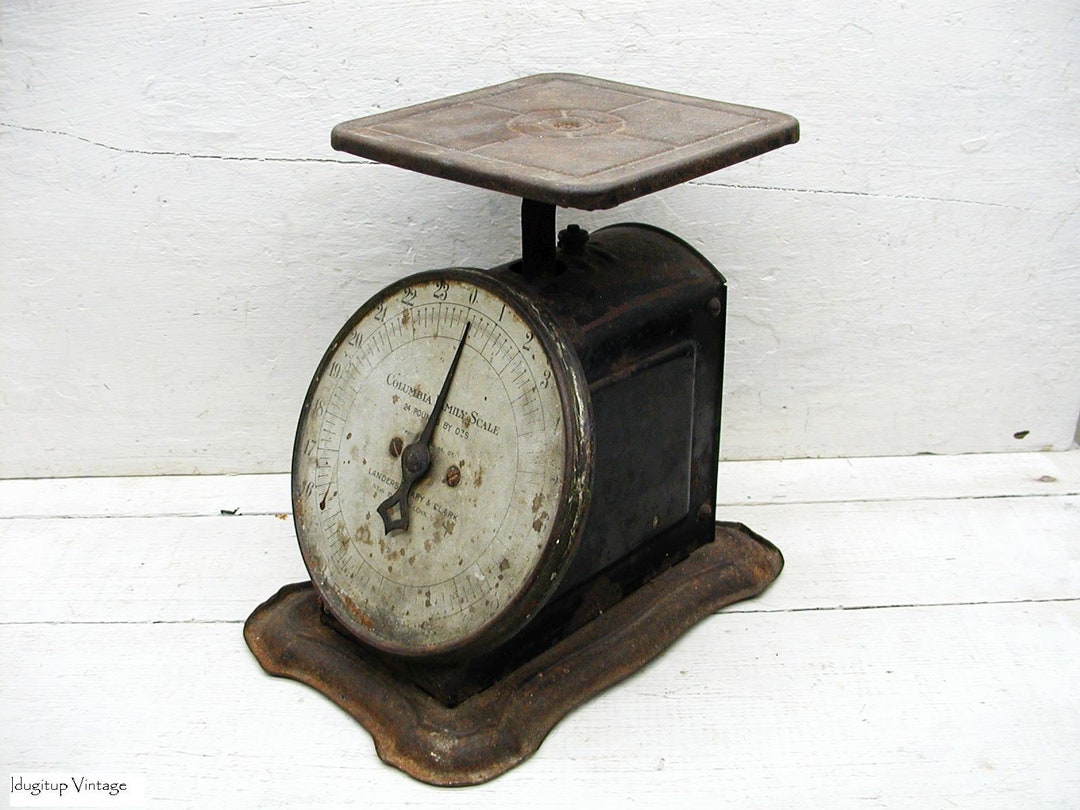 Vintage Columbia Food Scale: Shabby Chic Patina, Primitive Farmhouse ...