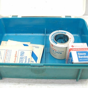 Vintage Auto First Aid Kit - Contents - Hobby Bin Gadget Box - Johnson ...