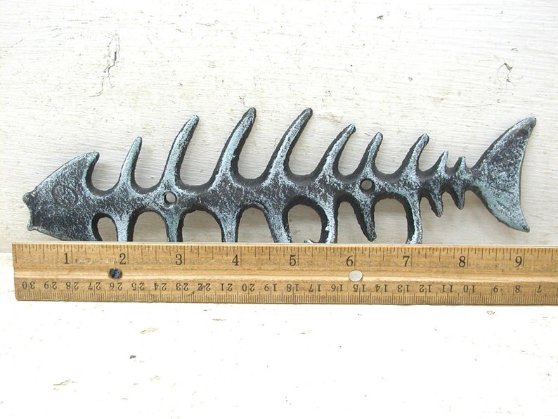 Cast Iron Bone Fish Skeleton Key Hook Nautical Theme Decor | Etsy