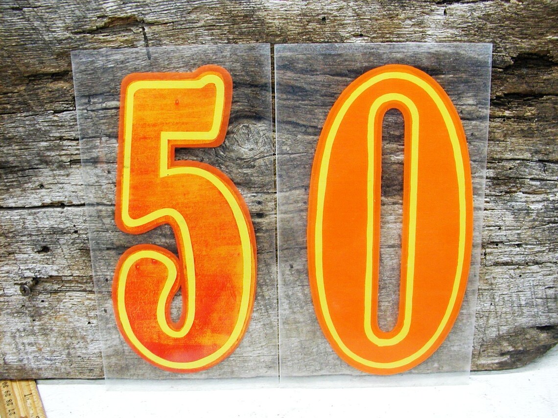 Vintage Number 50 Number Fifty Sign 7 3/4 Large Lexan - Etsy