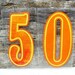 Vintage Number 50 Number Fifty Sign 7 3/4 Large Lexan Sign Marquee ...