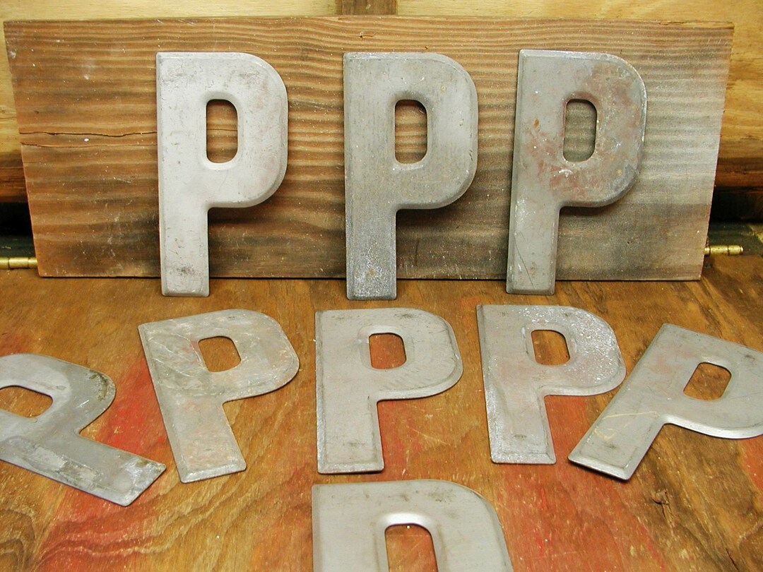 Metal Craft Letter "p" Vintage Metal Letter P - Free Shipping - 7.5 ...