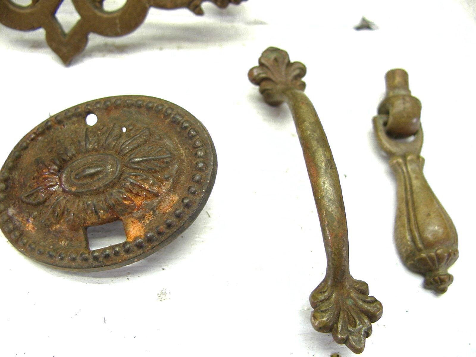 Mixed Collection Assorted Hardware Lot Brass Rusty Cabinet | Etsy
