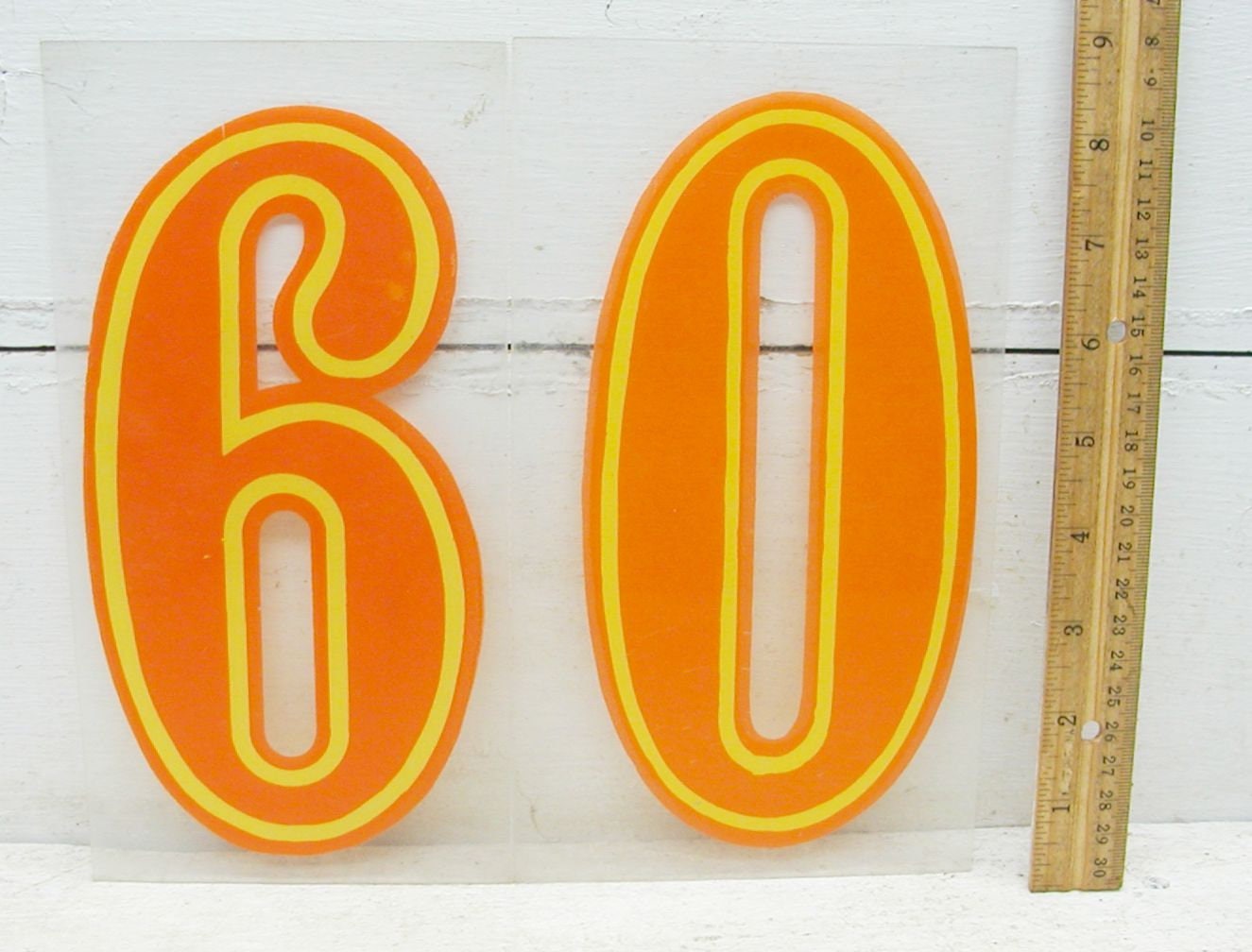 60th Birthday Decoration Vintage Number Sixty Sign 7 3/4 | Etsy