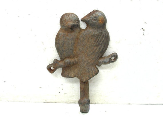 Cast Iron Love Birds Hook Key Hook Bird Hook Collector Kitchen | Etsy