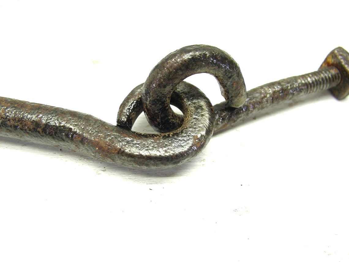 Vintage Large Iron Forged Gate Latch Blacksmith Door - Etsy