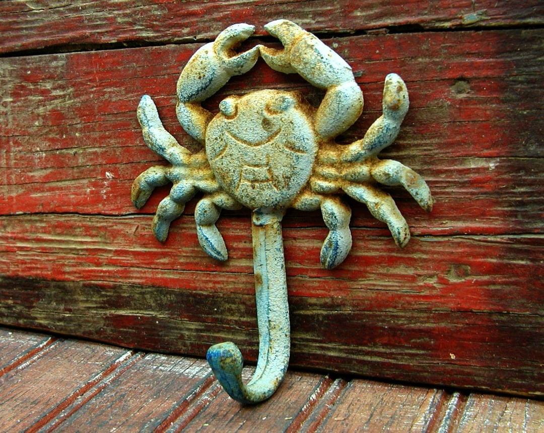 Beach Key Hook - Cast Iron Crab - Unique Beach Decor - Inexpensive ...
