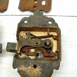 Vintage Brass Locking Latch Set Box Latch Cabinet Latch Locking ...