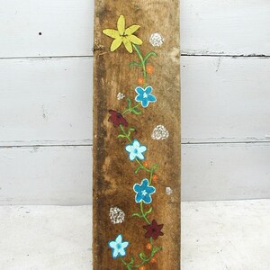 Hand Painted Wall Art - Barn Wood Spring Summer Theme Picture Old Board ...