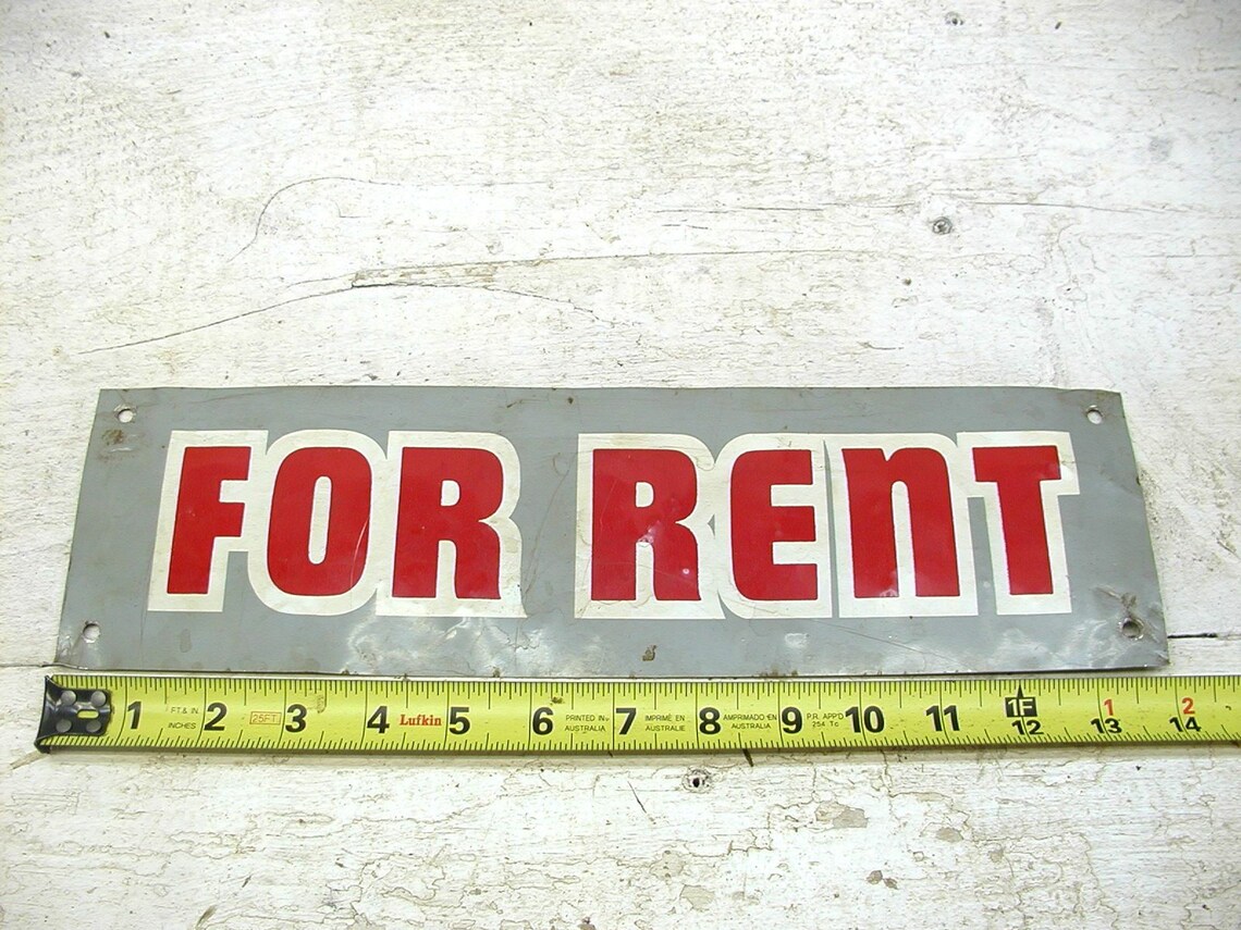 Retro for Rent Sign Old Sign Real Estate Sign Tacker - Etsy