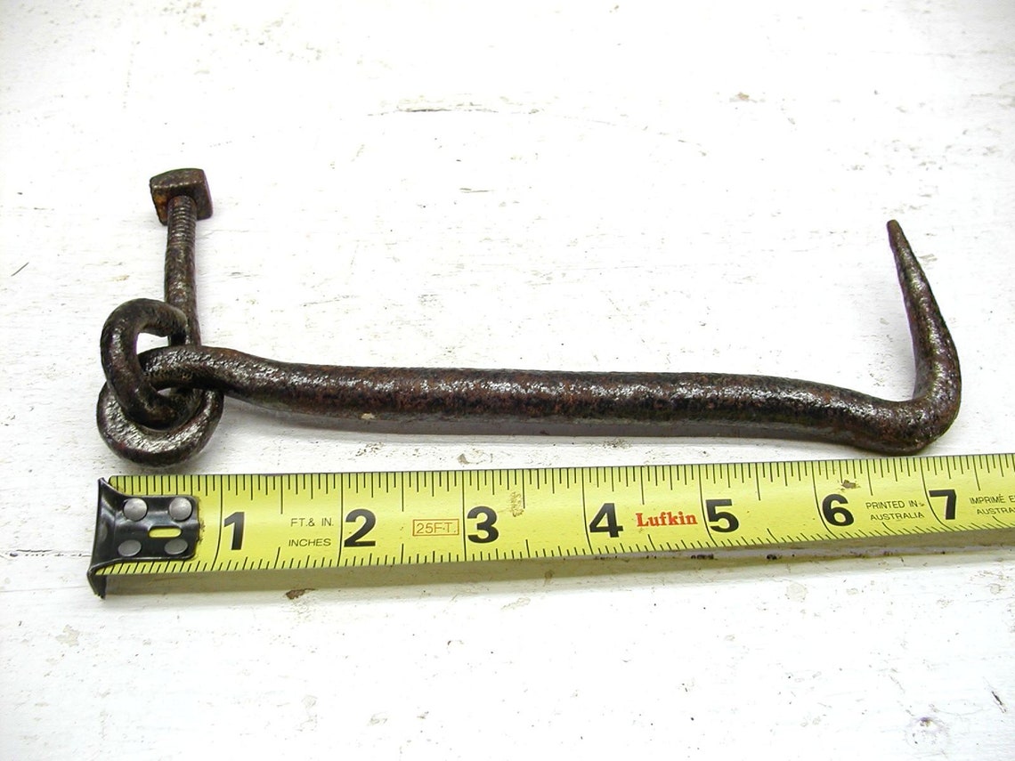 Vintage Large Iron Forged Gate Latch Blacksmith Door - Etsy
