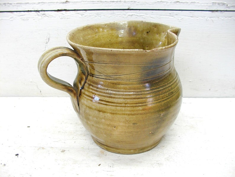 Glazed Pottery Pitcher - Jugtown Ware Pottery- Jugtown Pottery Pitcher ...