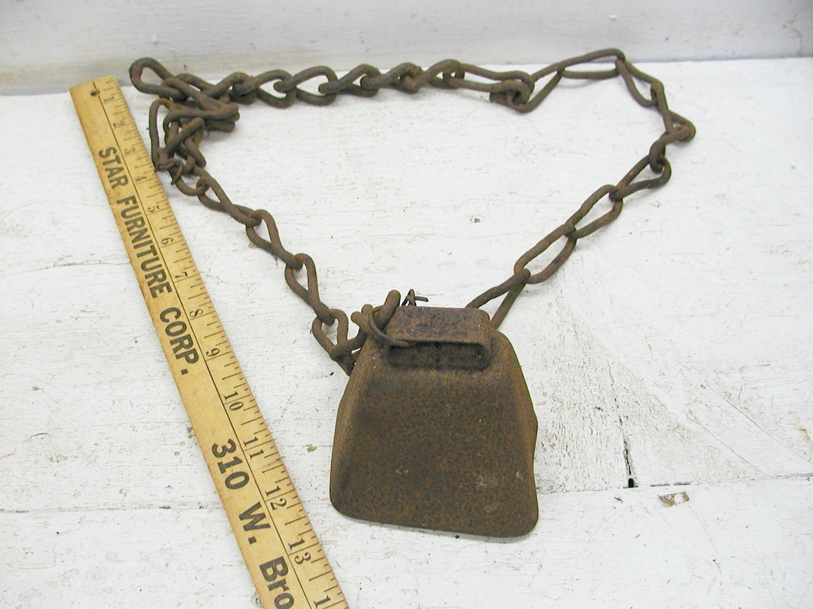 Vintage Iron Cow Bell Cowbell Bull Bell Goat Farm Chain | Etsy