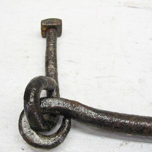 Vintage Large Iron Forged Gate Latch - Blacksmith Door Hardware ...