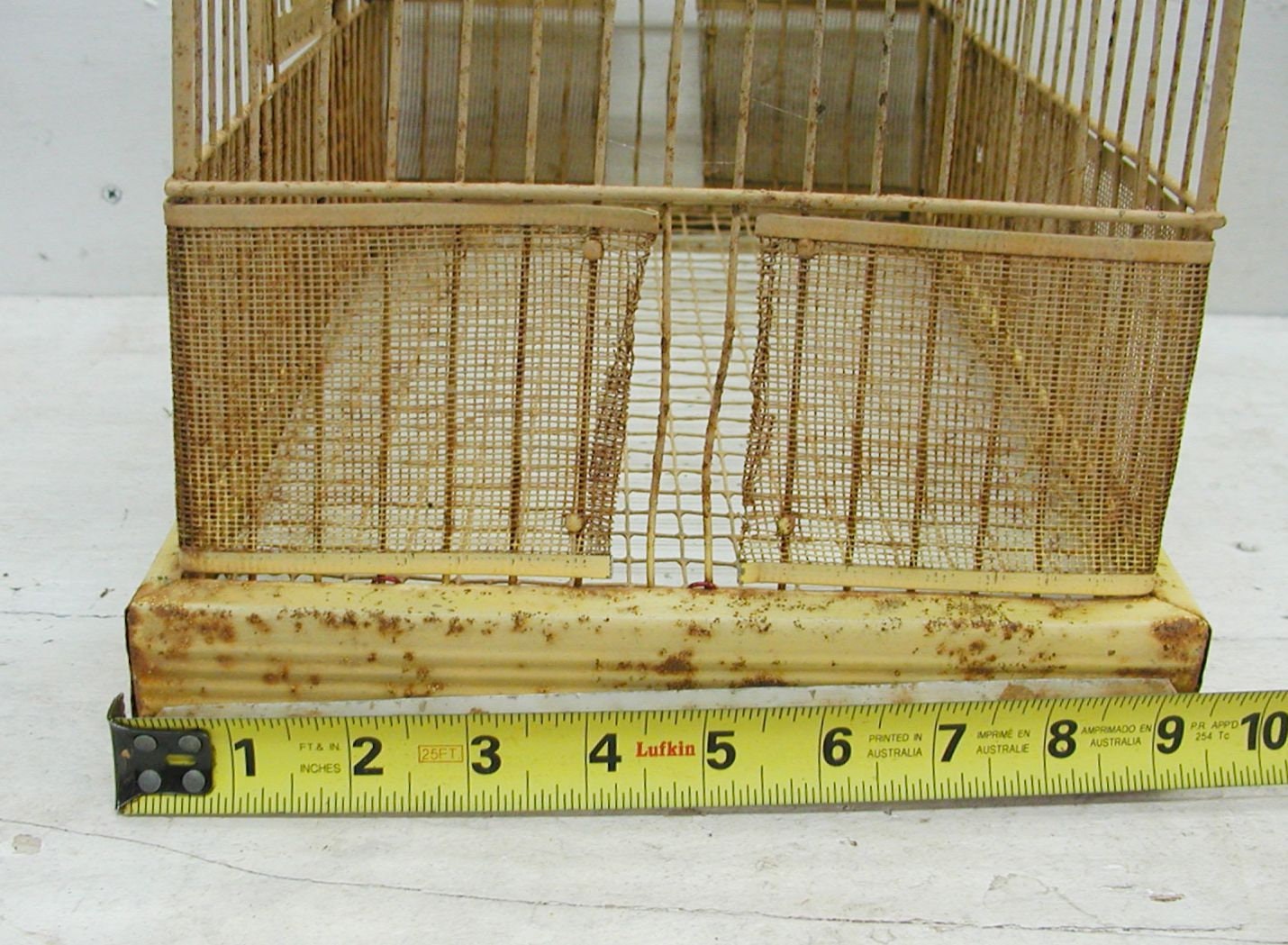 Vintage Bird Cage Shabby Chippy Mustard Yellow Paint Crown | Etsy