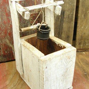 Folk Art Hand Made Toy Well - Wooden OOAK Childs Toy Well - Wooden Folk ...