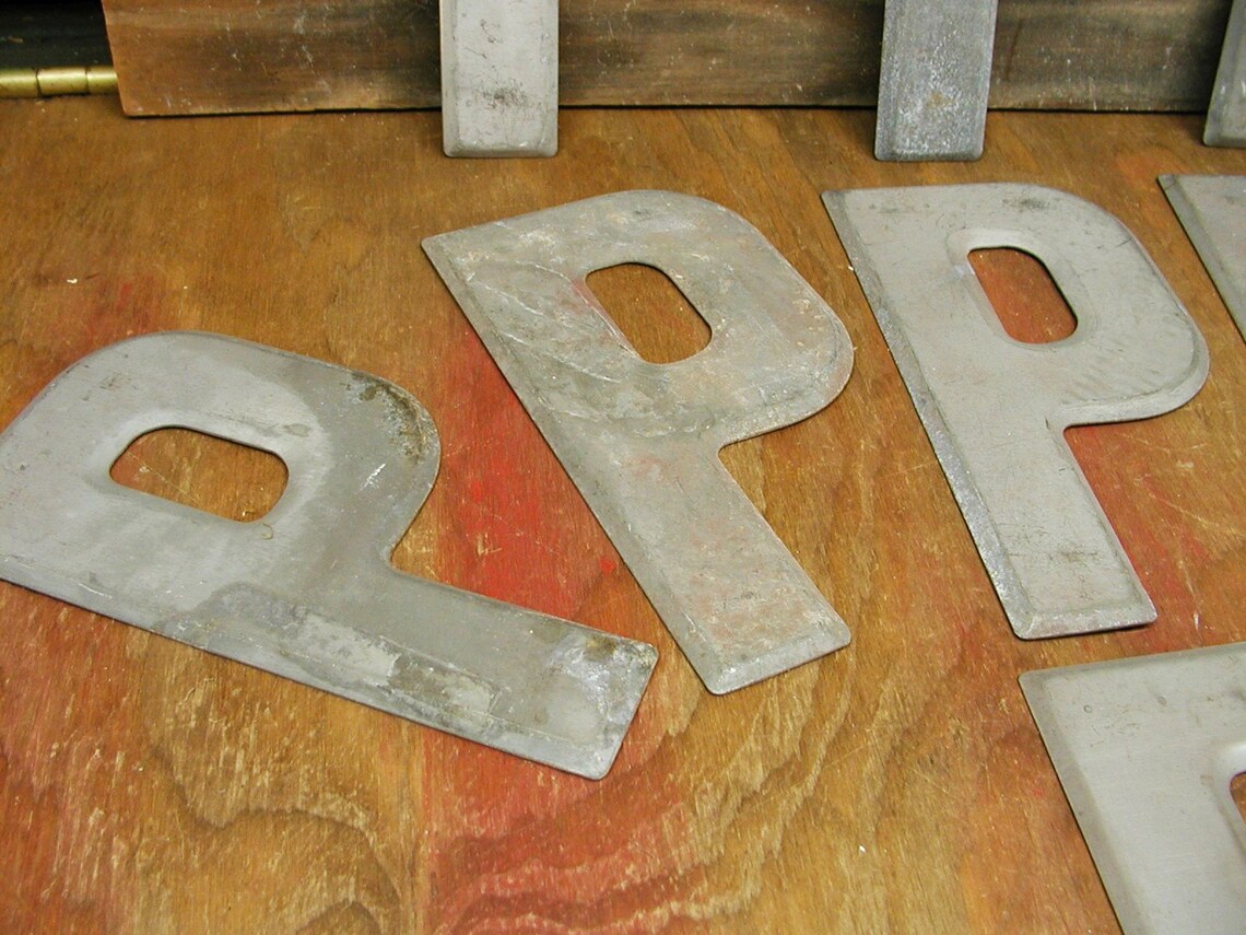 Metal Craft Letter P Vintage Metal Letter P Free | Etsy