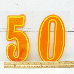 Vintage Number 50 Number Fifty Sign 7 3/4" Large Lexan Sign Marquee ...