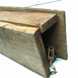 Vintage Home Made Animal Trap - Folk Art - Fur Trapping - Rustic Cabin ...