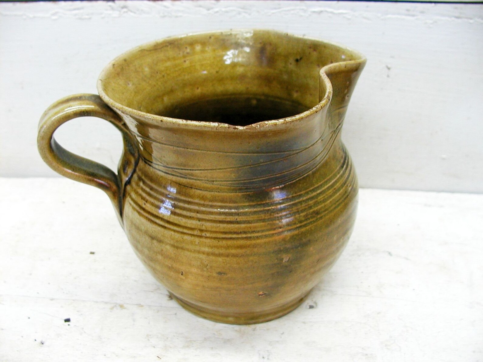 Glazed Pottery Pitcher - Jugtown Ware Pottery- Jugtown Pottery Pitcher ...