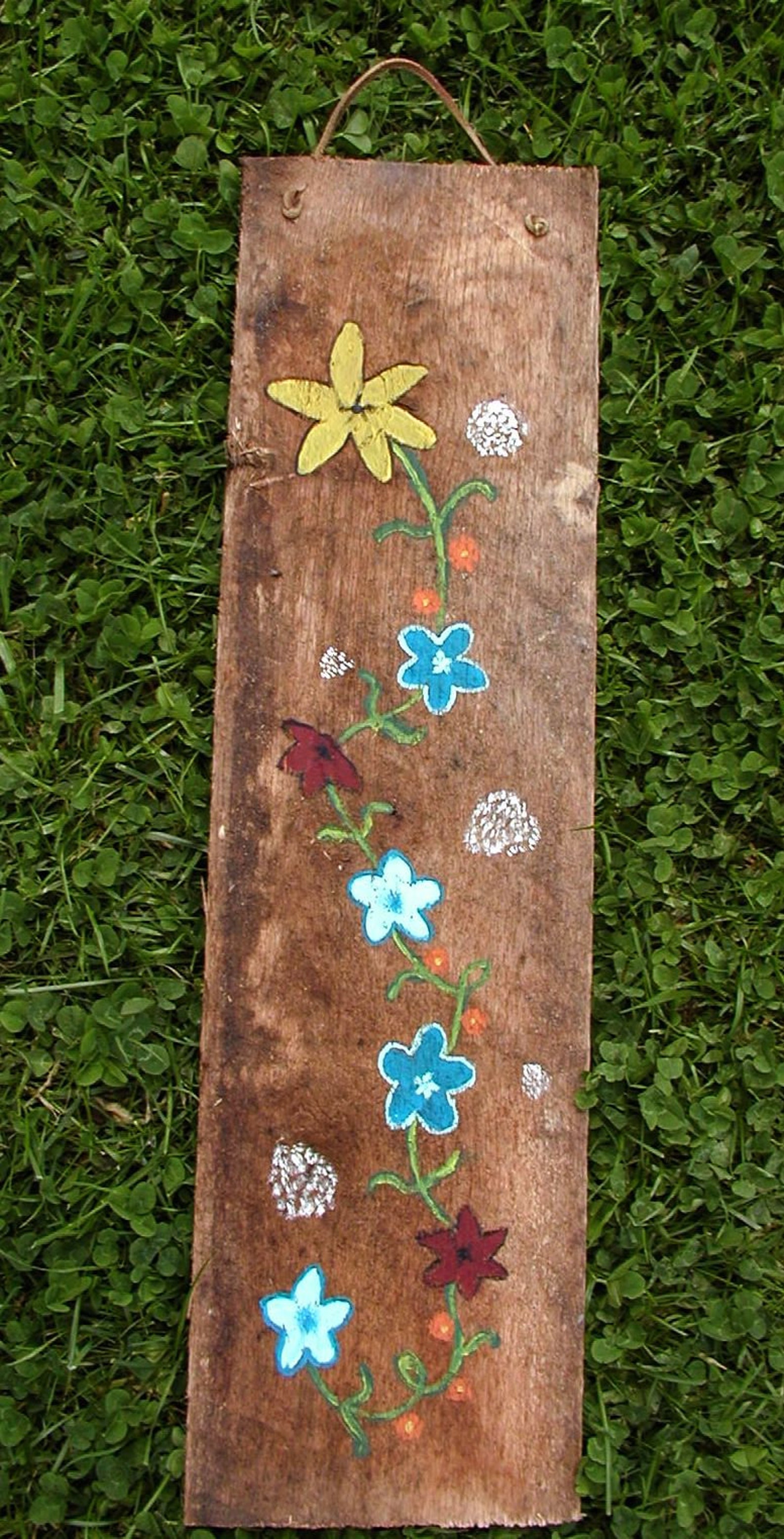 Hand Painted Wall Art Barn Wood Spring Summer Theme Picture | Etsy