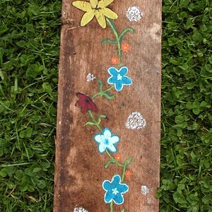 Hand Painted Wall Art - Barn Wood Spring Summer Theme Picture Old Board ...