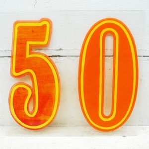 Vintage Number 50 Number Fifty Sign 7 3/4" Large Lexan Sign Marquee ...