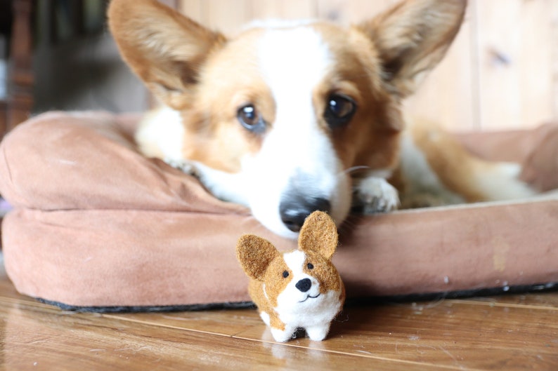 Needle Felted Corgi Stubbin Custom Cute Pet Portraits with | Etsy