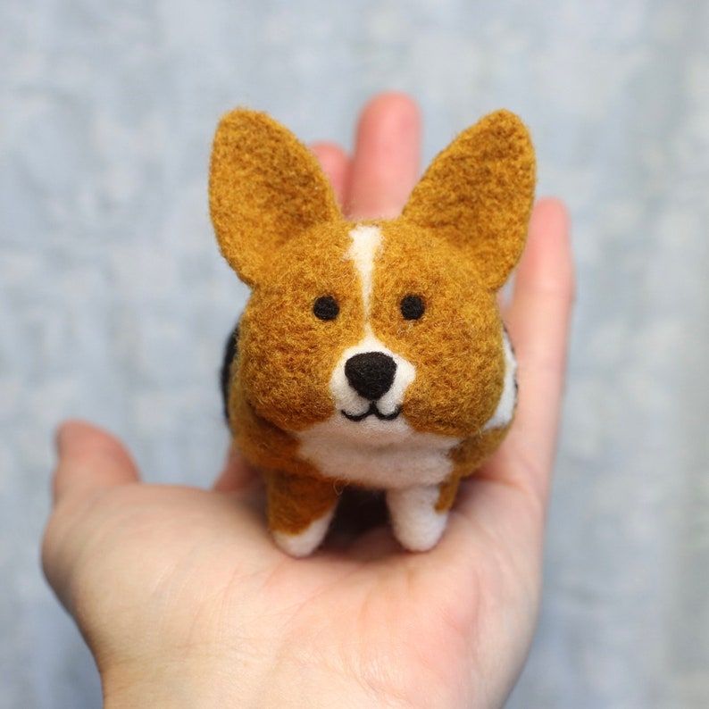 Needle Felted Corgi Stubbin Custom Cute Pet Portraits With Stumpy Legs ...
