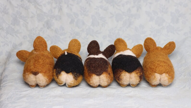 Needle Felted Corgi Stubbin Custom Cute Pet Portraits with | Etsy