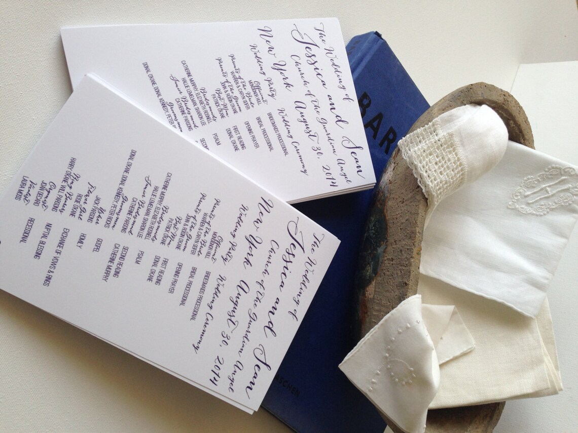 Wedding Ceremony Program Cards 100 - Etsy