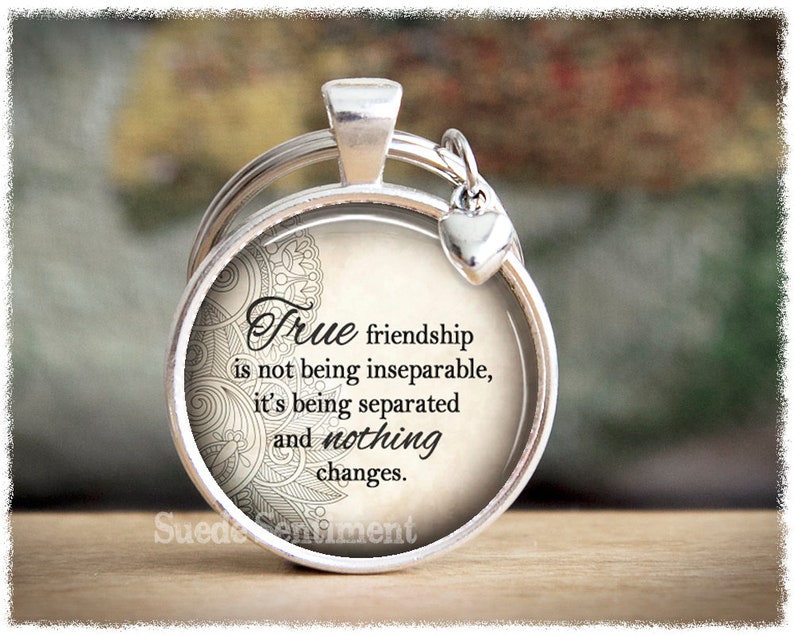 Best Friend Keychain Distance Friendship Keychain Long - Etsy
