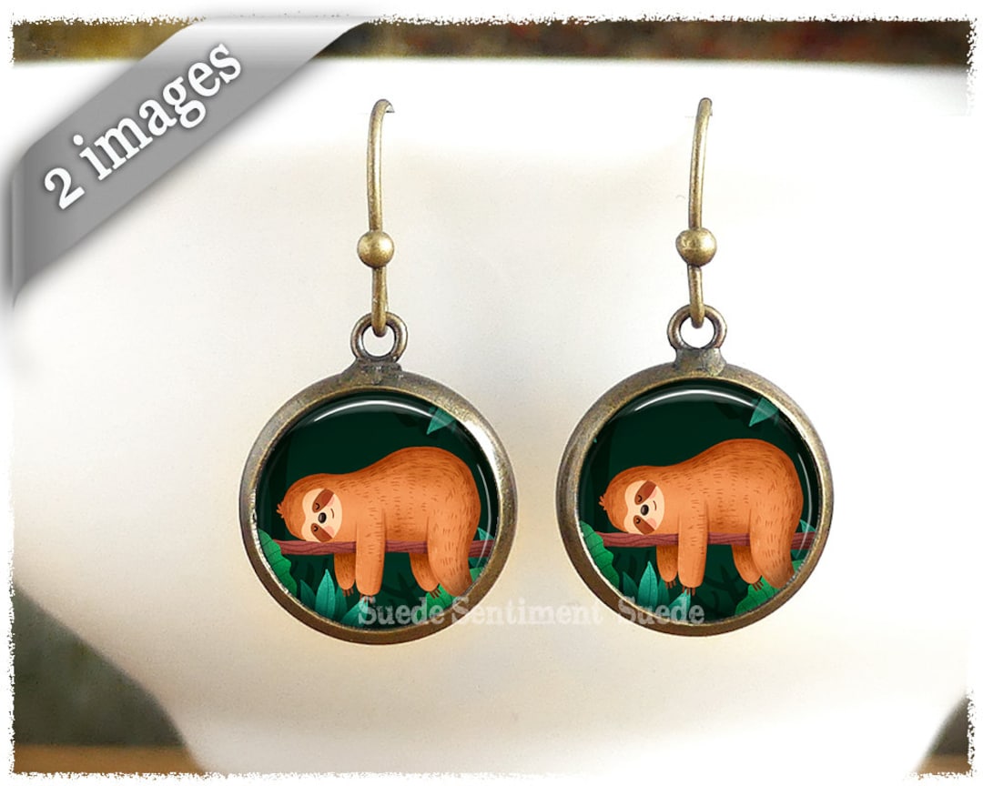 Sloth Earrings • Sloth Gifts • Animal Lover Gift • Sloth Jewellery ...