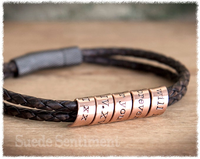Copper Men's Bracelet, Rustic Bracelet, Men's Bracelet, Hammered Copper ...