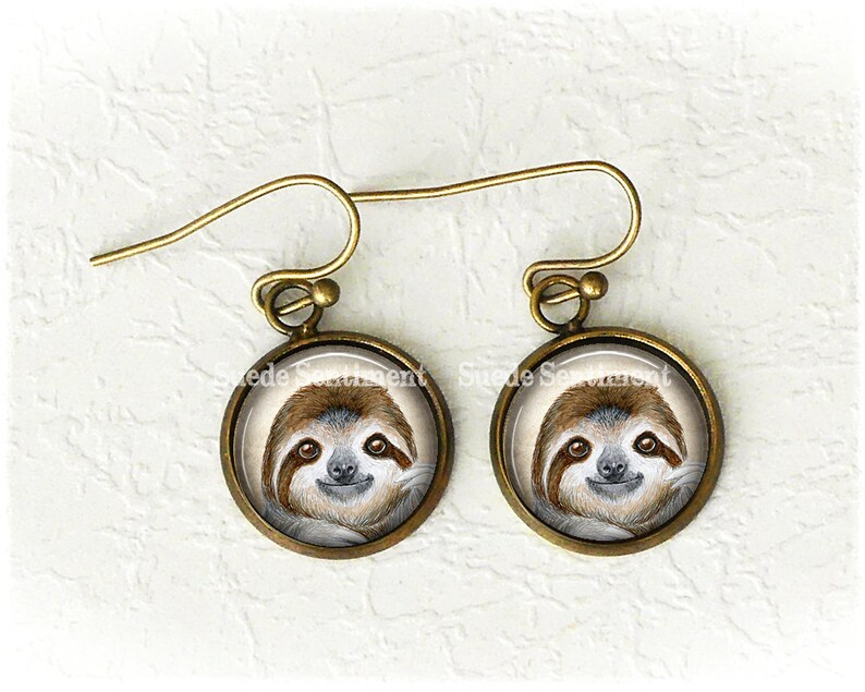 Sloth Earrings Sloth Gifts Animal Lover Gift Sloth - Etsy