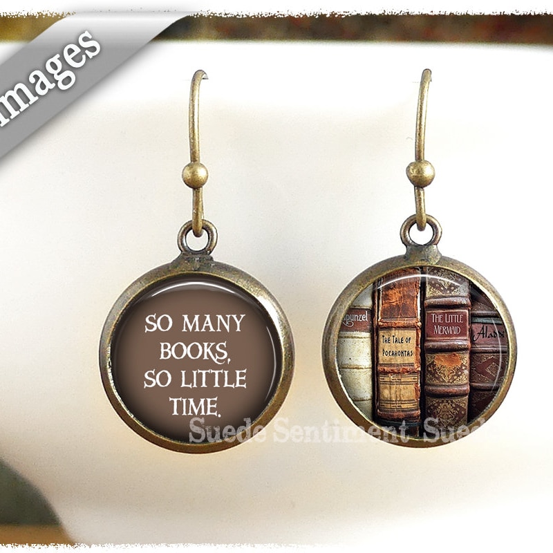 Book Earrings - Etsy