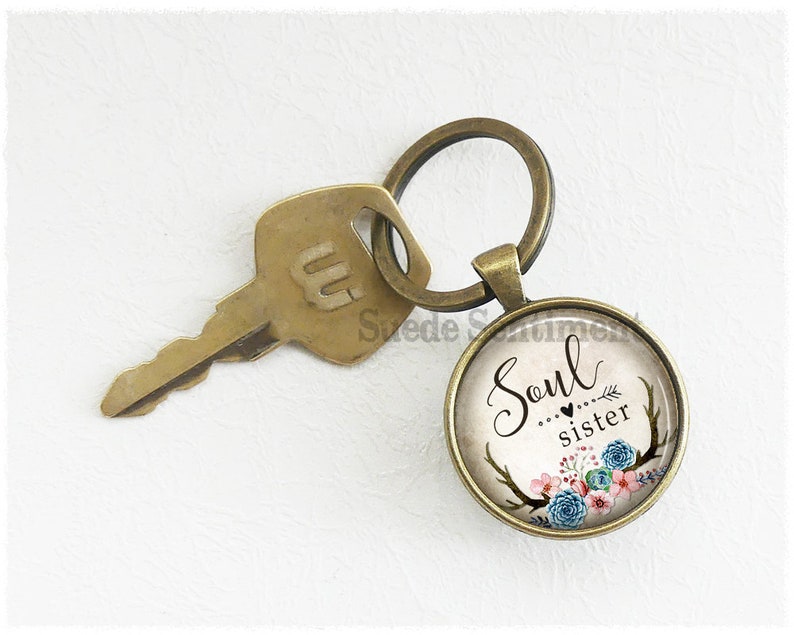 Soul Sister Keychain Friendship Keychain Friend Gifts for - Etsy