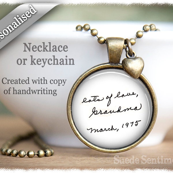 Handwriting Jewelry - Etsy