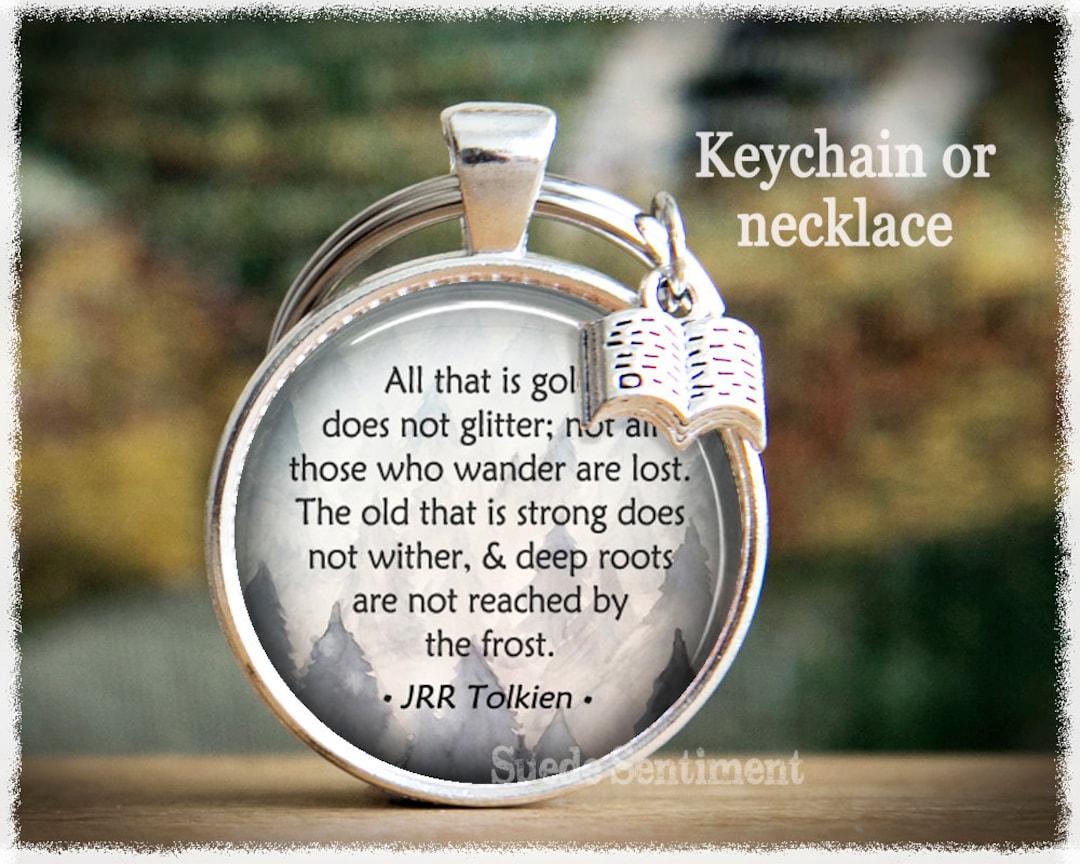 JRR Tolkien Quote Keychain: Book Lover Keyring With Book Charm - Etsy
